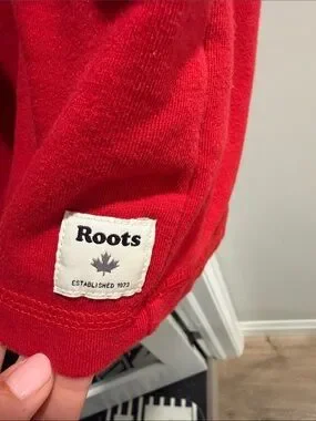 Roots | Dresses | Roots Red Sleeveless Hoodie Dress With White ...